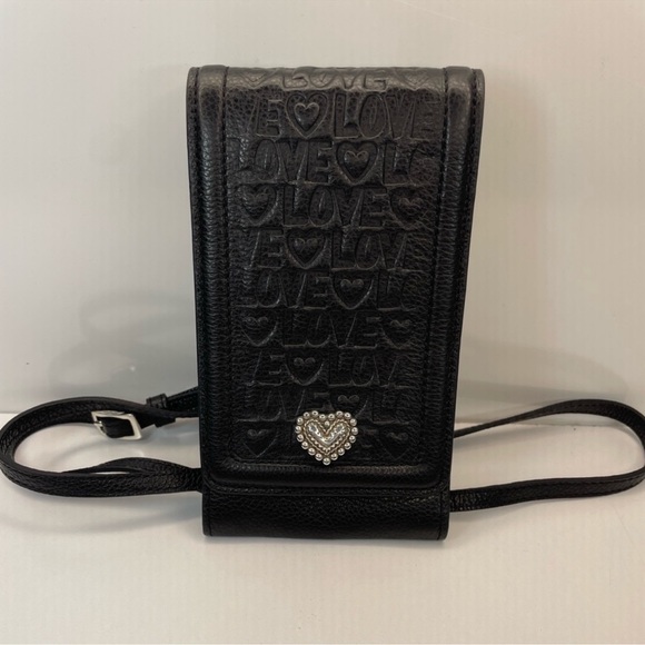 Brighton | Bags | Brighton Black Leather Phone Crossbody Bag | Poshmark